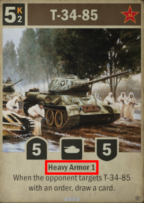 Unit ability: Heavy Armor – Kards Support